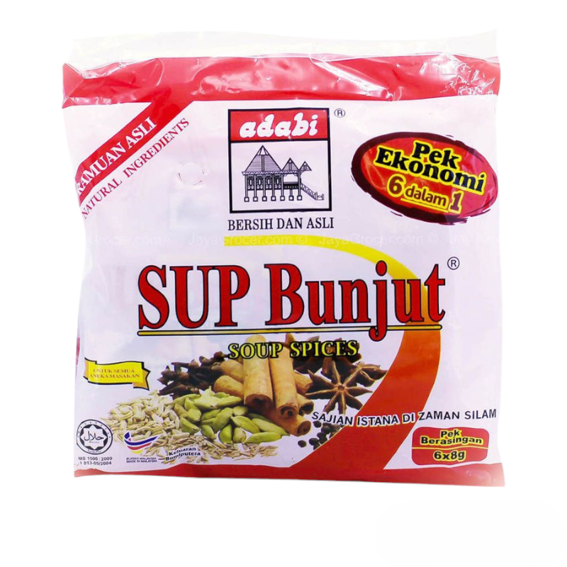 Adabi Sup Bunjut, 6 pcs - Authentic Soup Spices