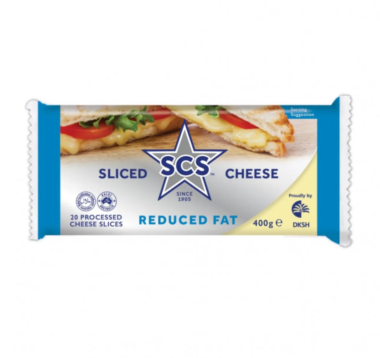 SCS Slice Cheese Reduced Fat 20's, 400 g - Healthy Cheese