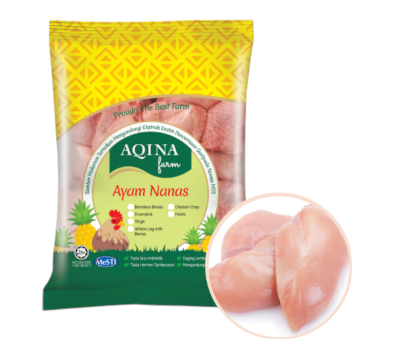 Aqina MY Pineapple Chicken Breast, 500g - Tender & Juicy