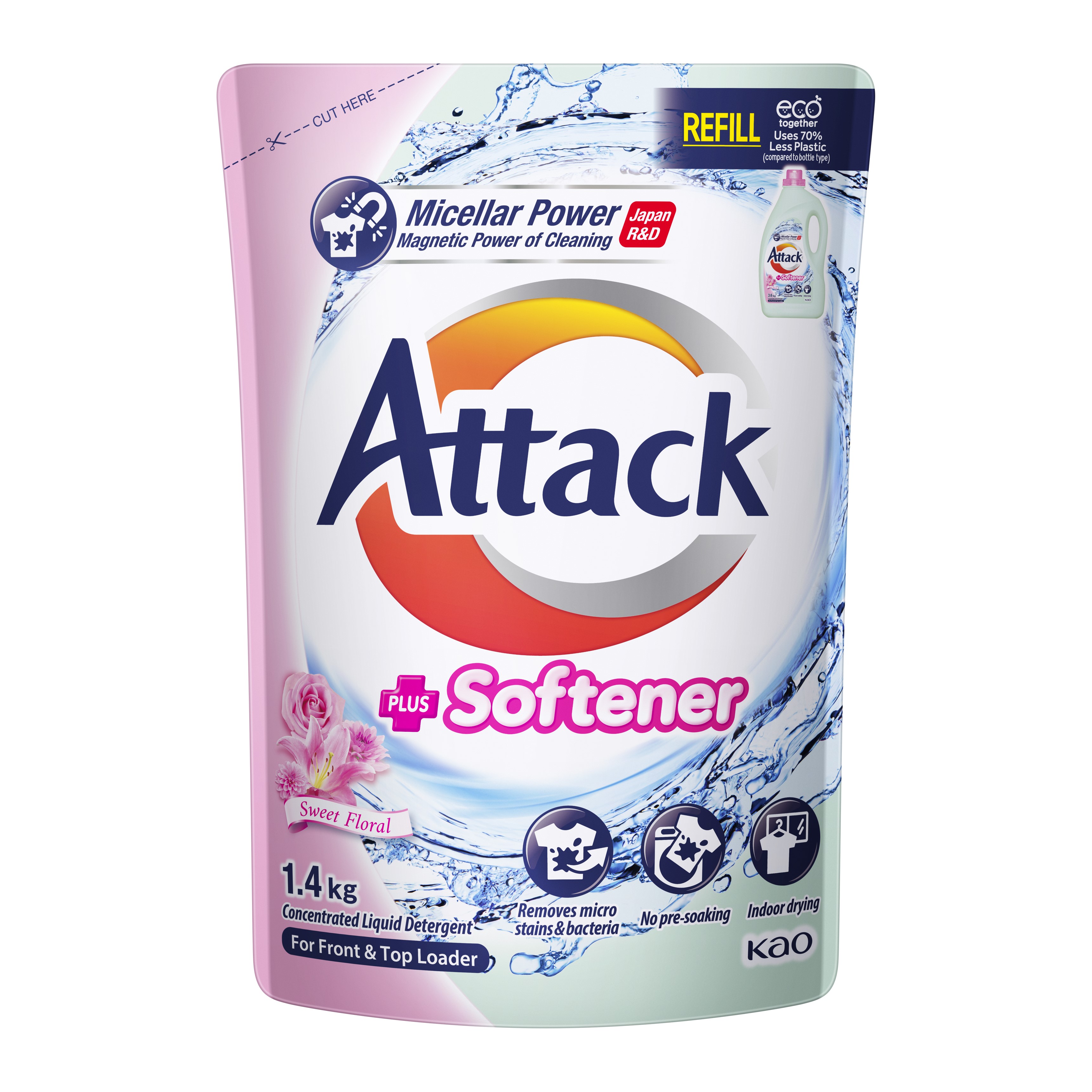 Attack Liquid Detergent Plus Softener Refill | myaeon2go