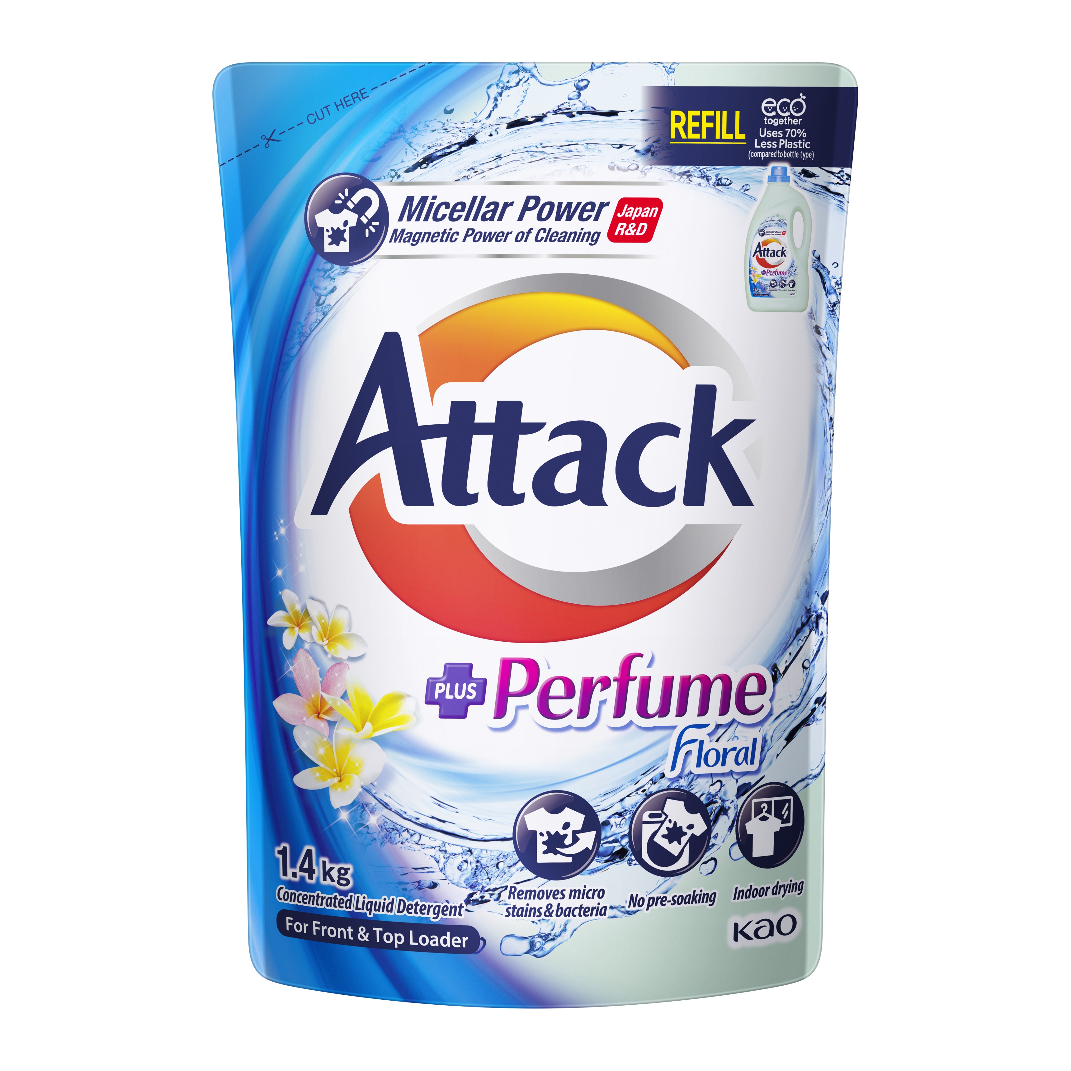 Attack Liquid Detergent Floral Perfume Refill | myaeon2go
