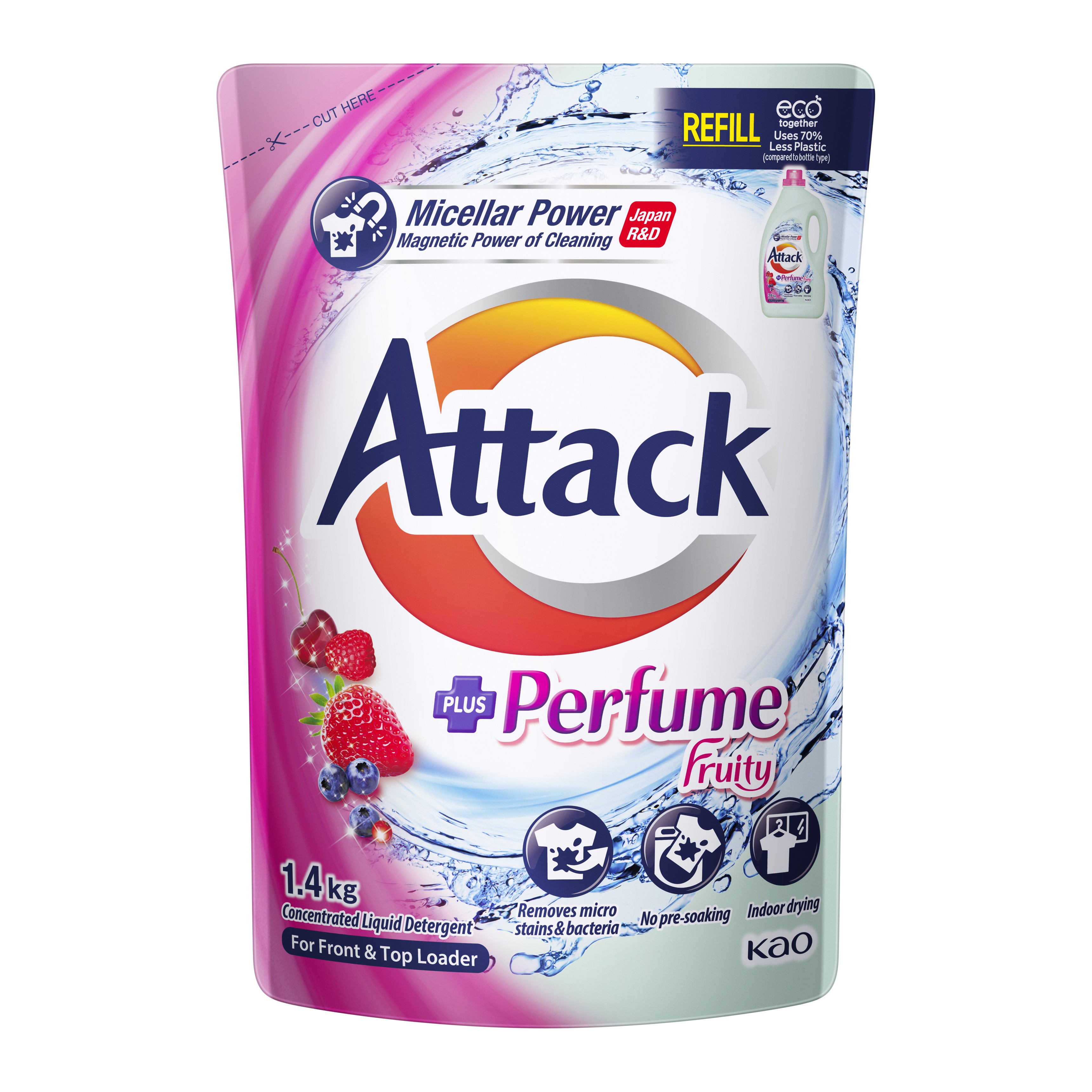 Attack Liquid Detergent Fruity Perfume Refill | myaeon2go