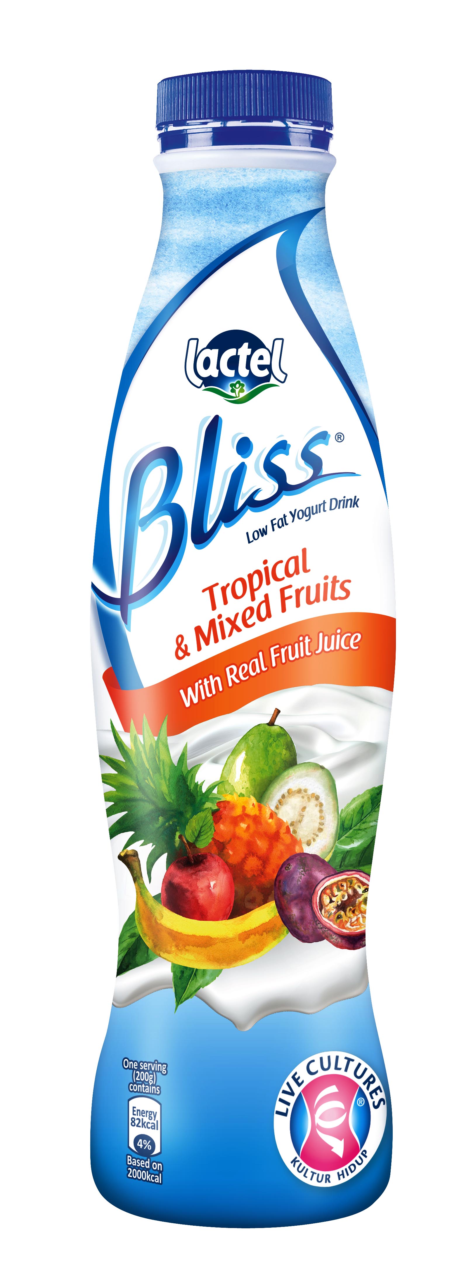 Lactel Bliss 0% Low Fat Yogurt Drink Tropical Fruits | myaeon2go