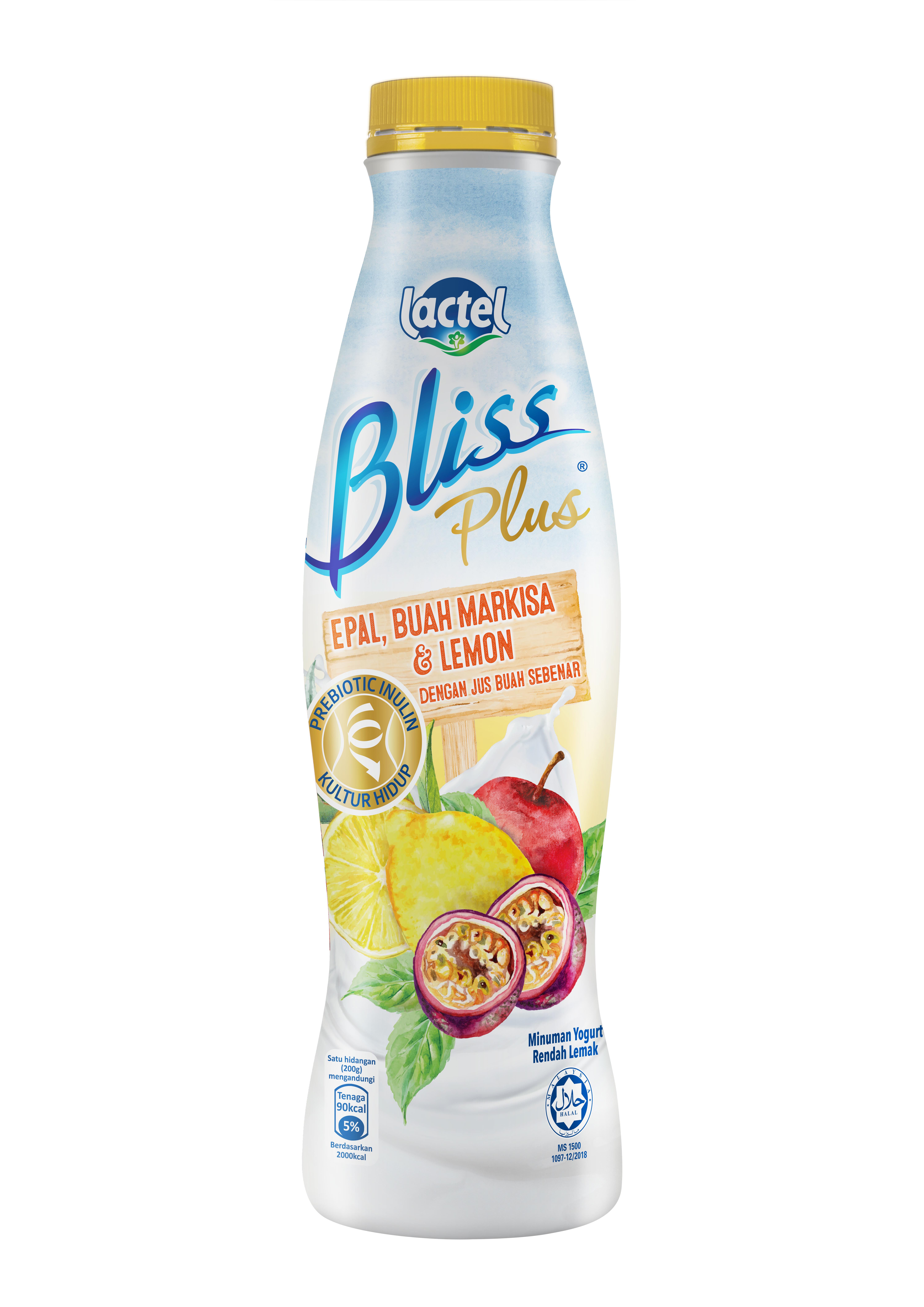 Lactel Bliss Plus Low Fat Yogurt Drink Apple, Passion Fruit & Lemon ...