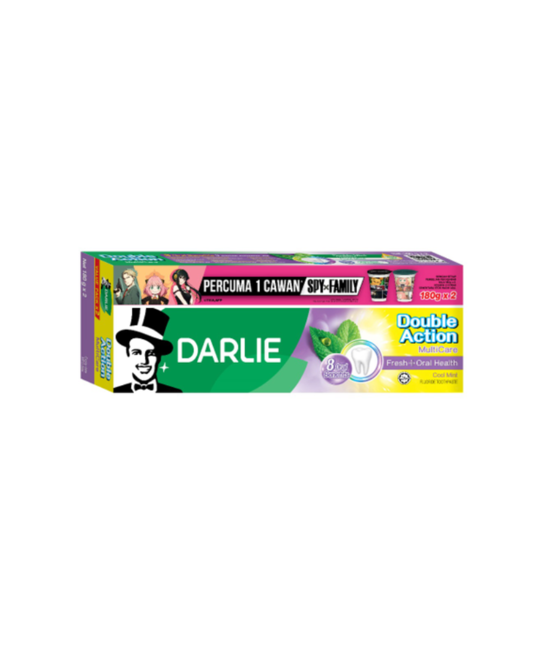 Darlie Toothpaste Double Action 2x180g - Fresh Breath