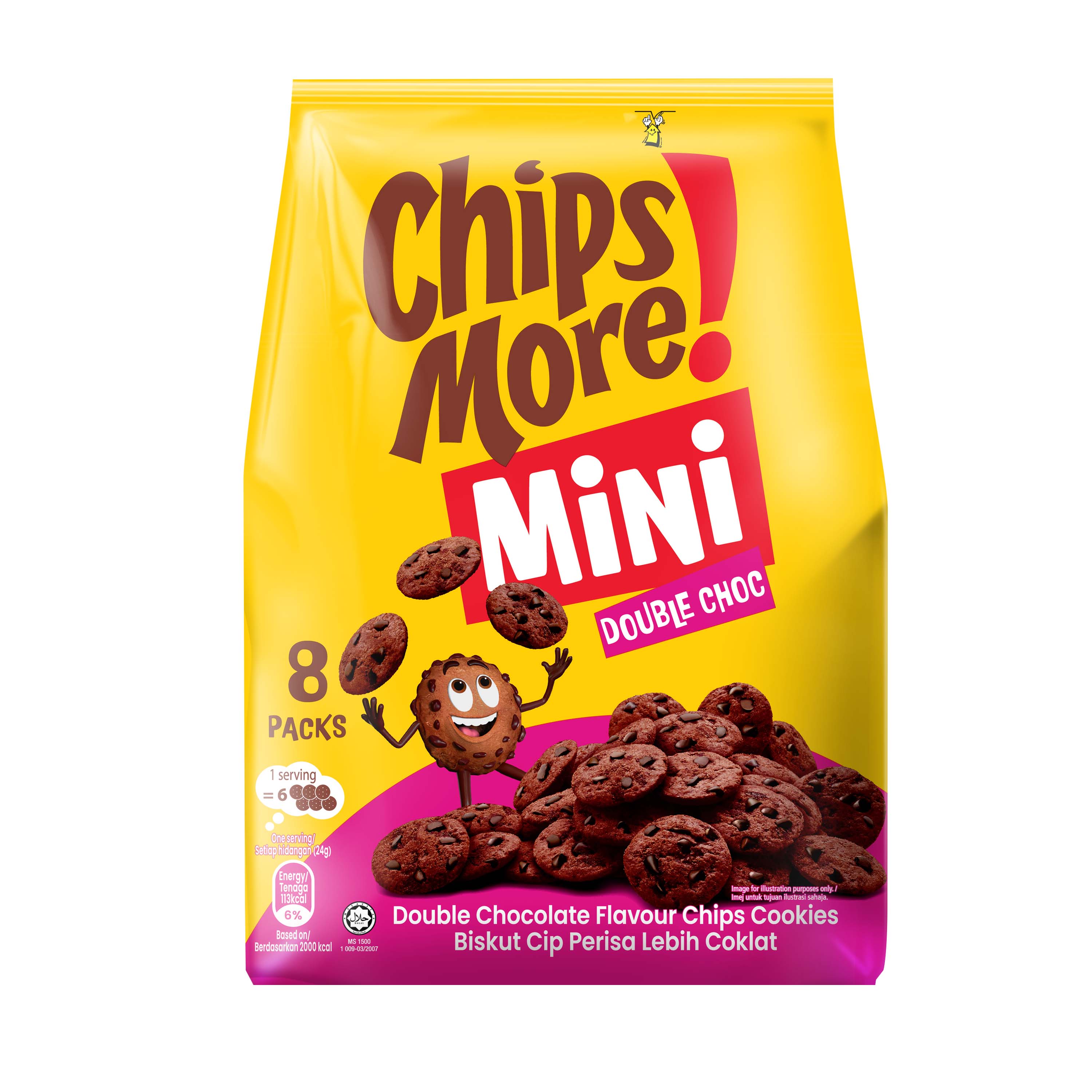 Chipsmore Mini Double Choc 8x28g – Choco Cookies