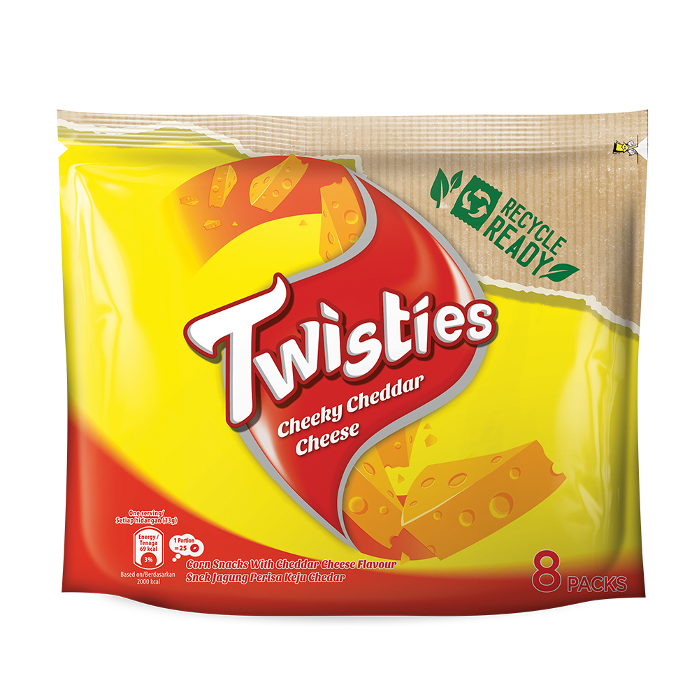 Twisties Big Cheese 8x13g - Cheesy Snack Pack