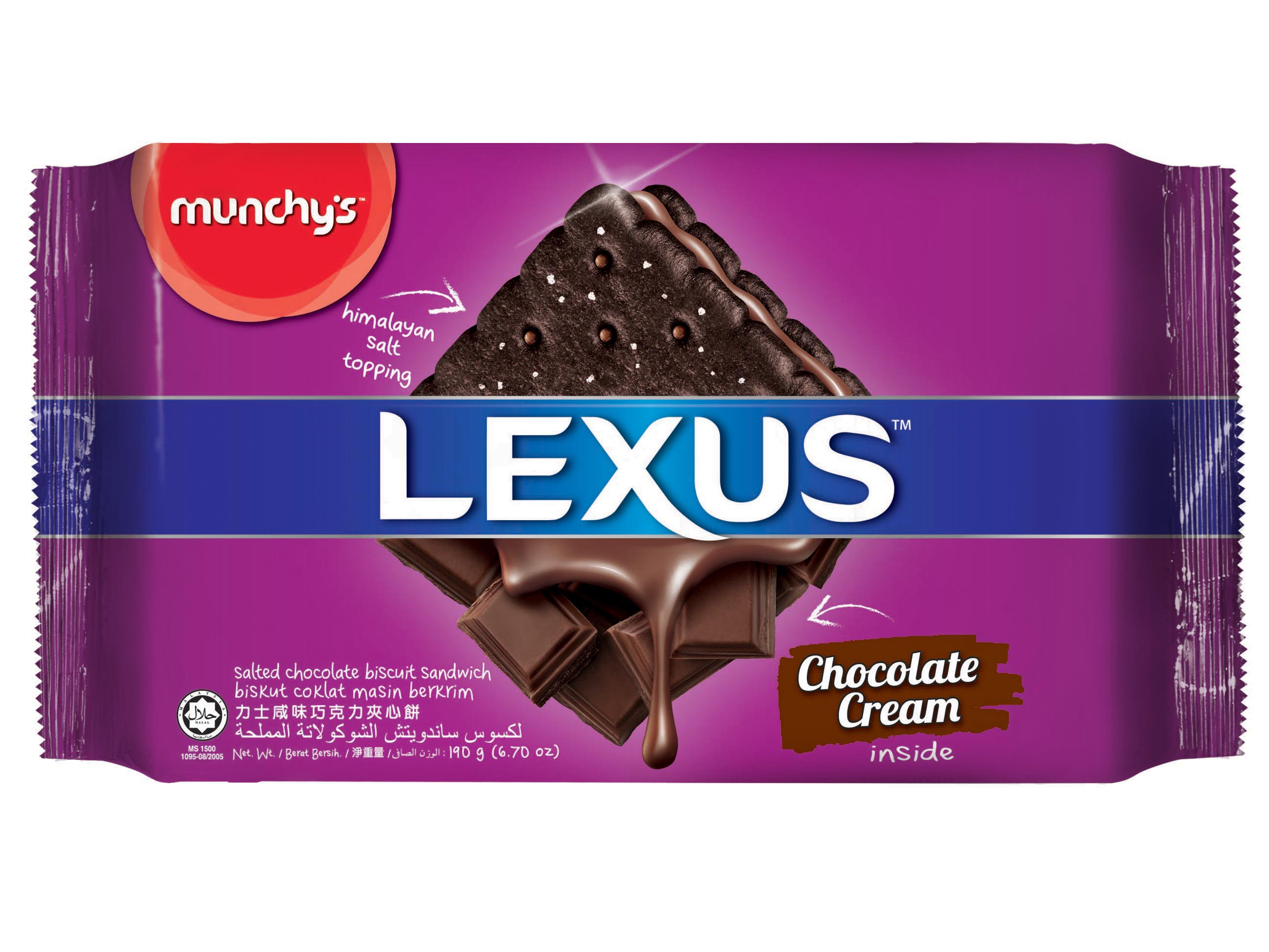 Lexus Salted Choc Sandwich 190g – Chocolate Flavor