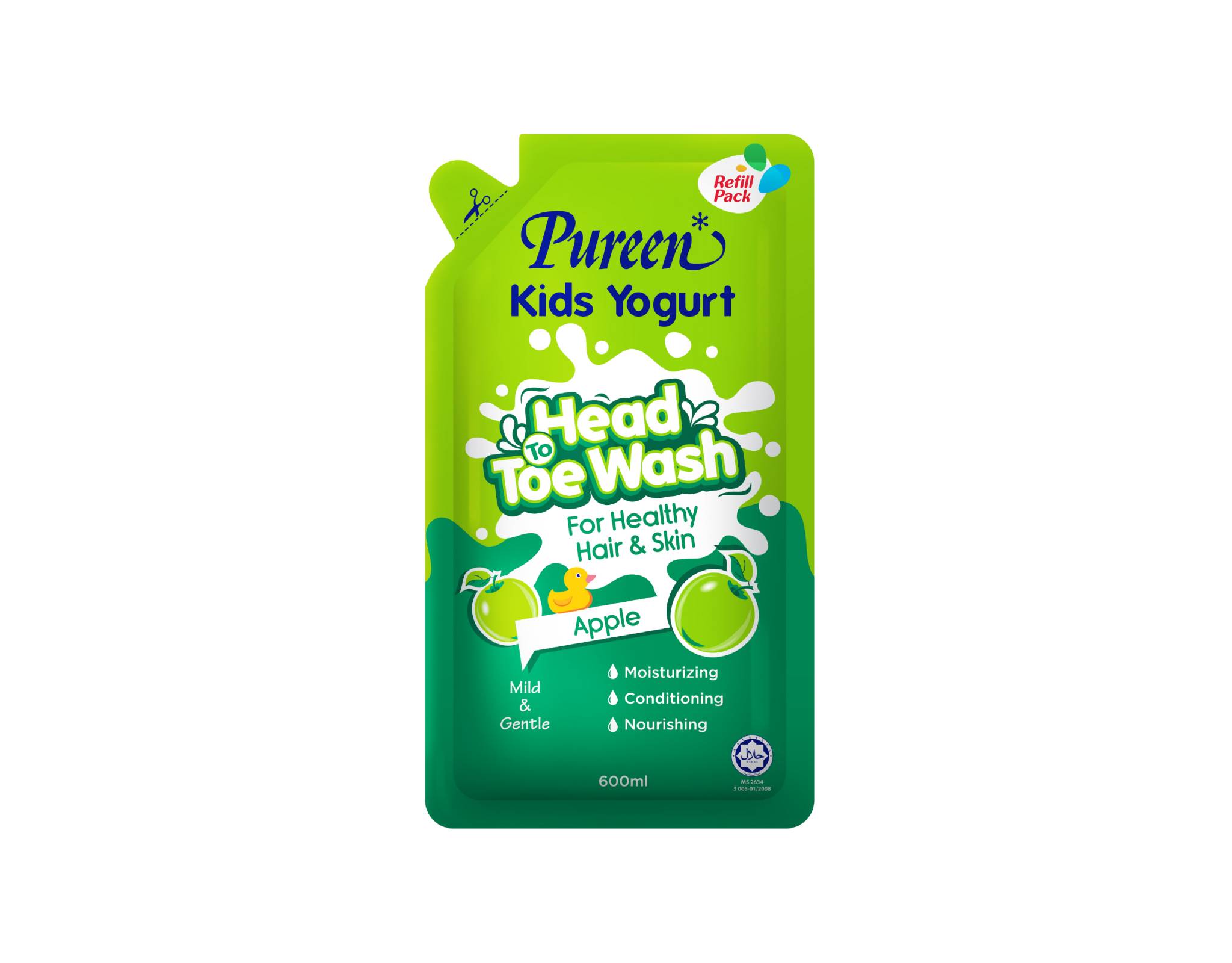 Pureen Kids Yoqurt Head To Toe Wash Refill Pack (Apple) | myaeon2go