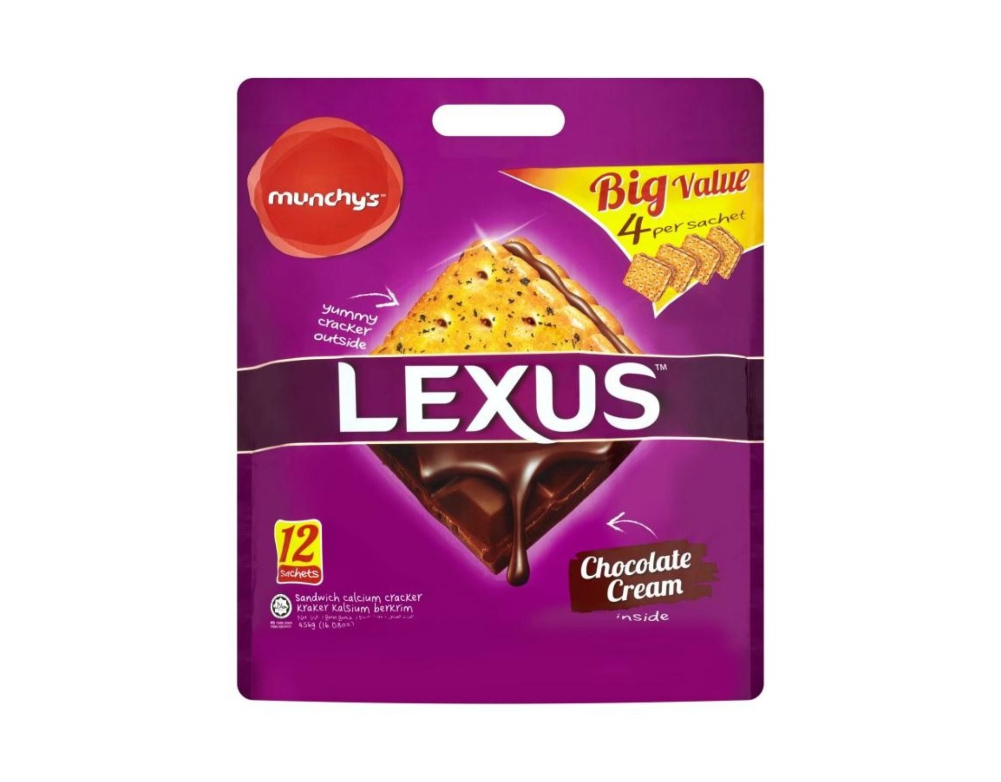 Munchy's Lexus Choc Sandwich 418g – Cream Filled