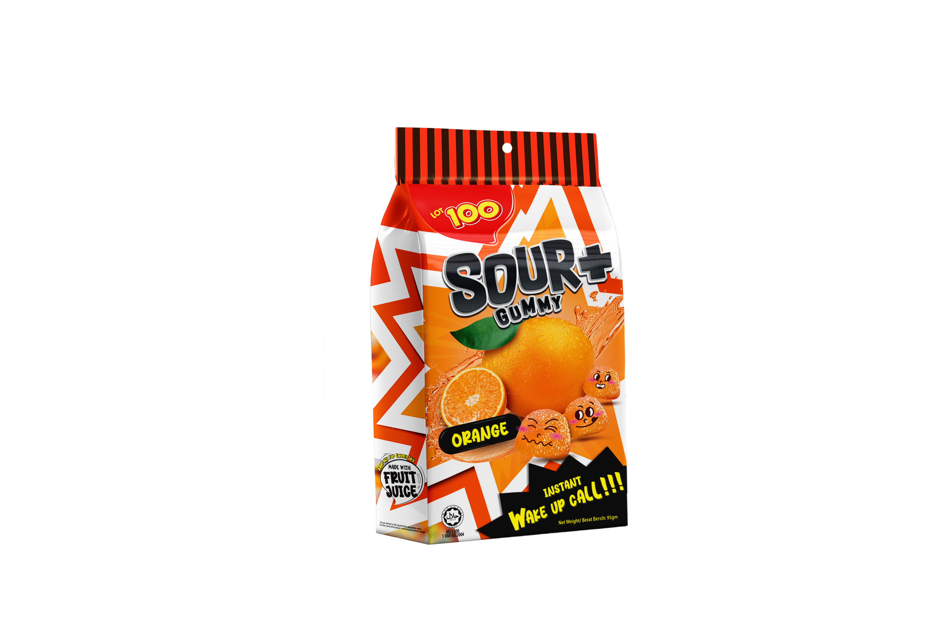 Lot 100 Sour Gummy Candy 280g - Fruity Sour