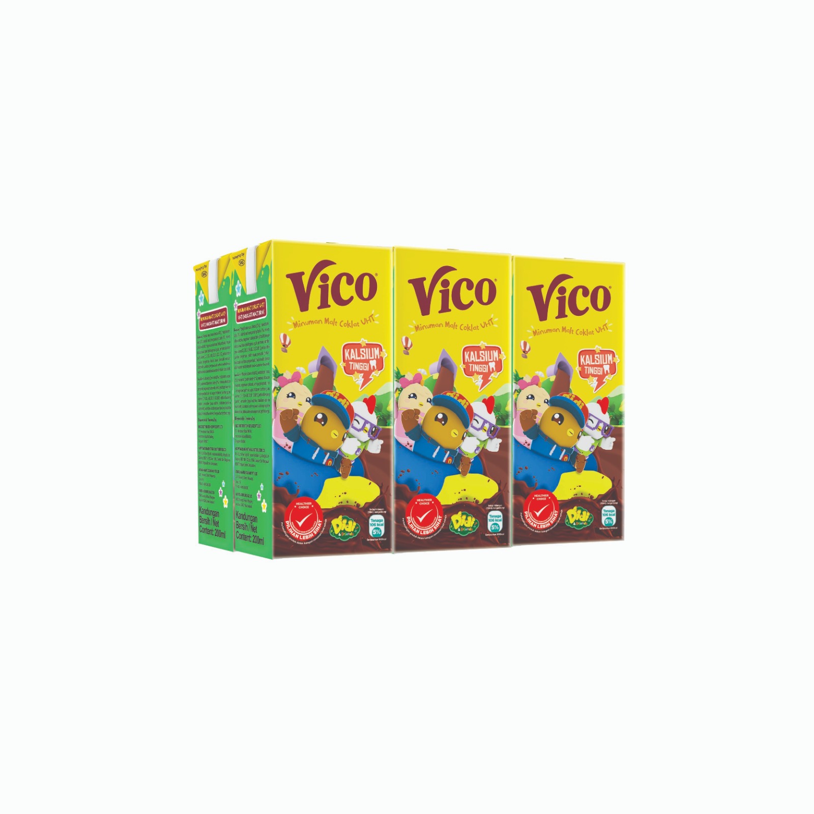 Vico UHT Chocolate Malt Drink, 6 x 200 ml - Nutritious