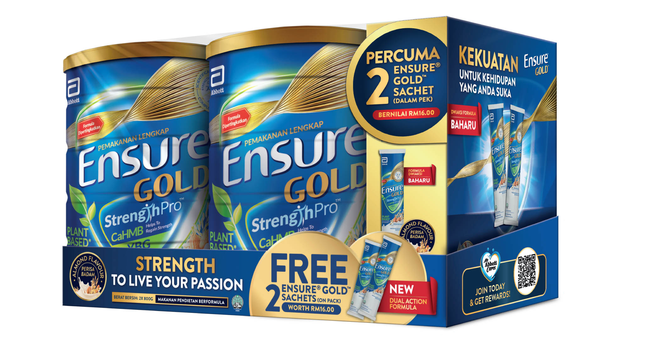 Ensure Plant Based FOC 2 Sachet Plant Based Almond | myaeon2go