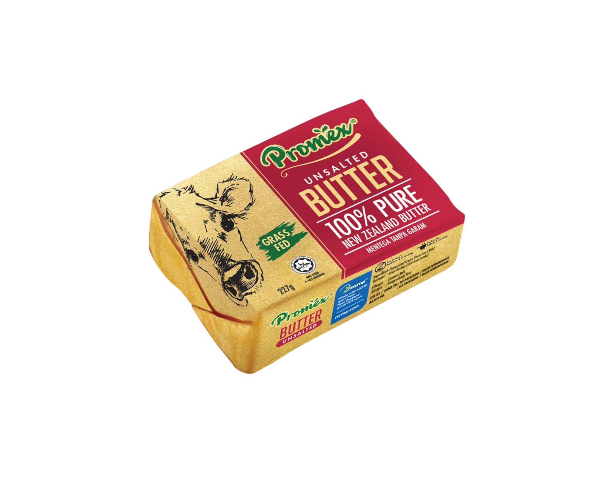Promex Unsalted Butter, 250g - 100% Pure Grass Fed