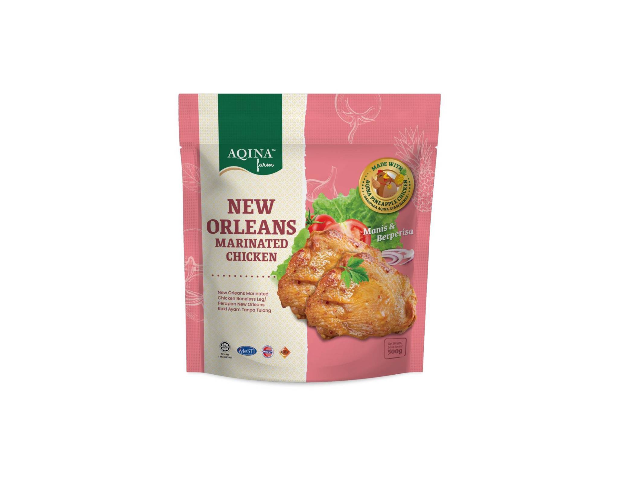 Aqina Marinated Pineapple Chicken Skinless Boneless Breast (New Orleans ...
