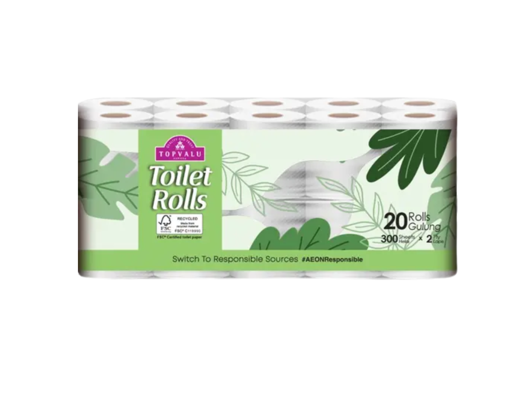TOPVALU Toilet Roll, 20 x 300's - Soft & Durable