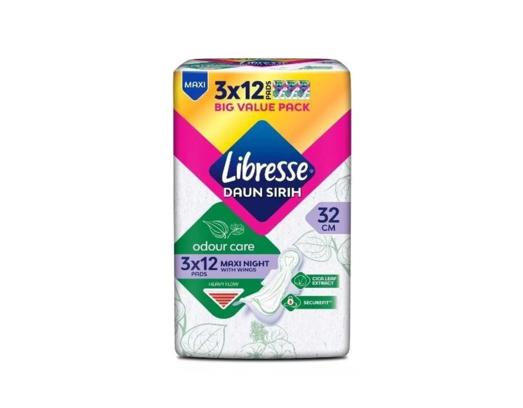 Libresse SensitiV Odour Care Maxi Night Wing 32cm | myaeon2go
