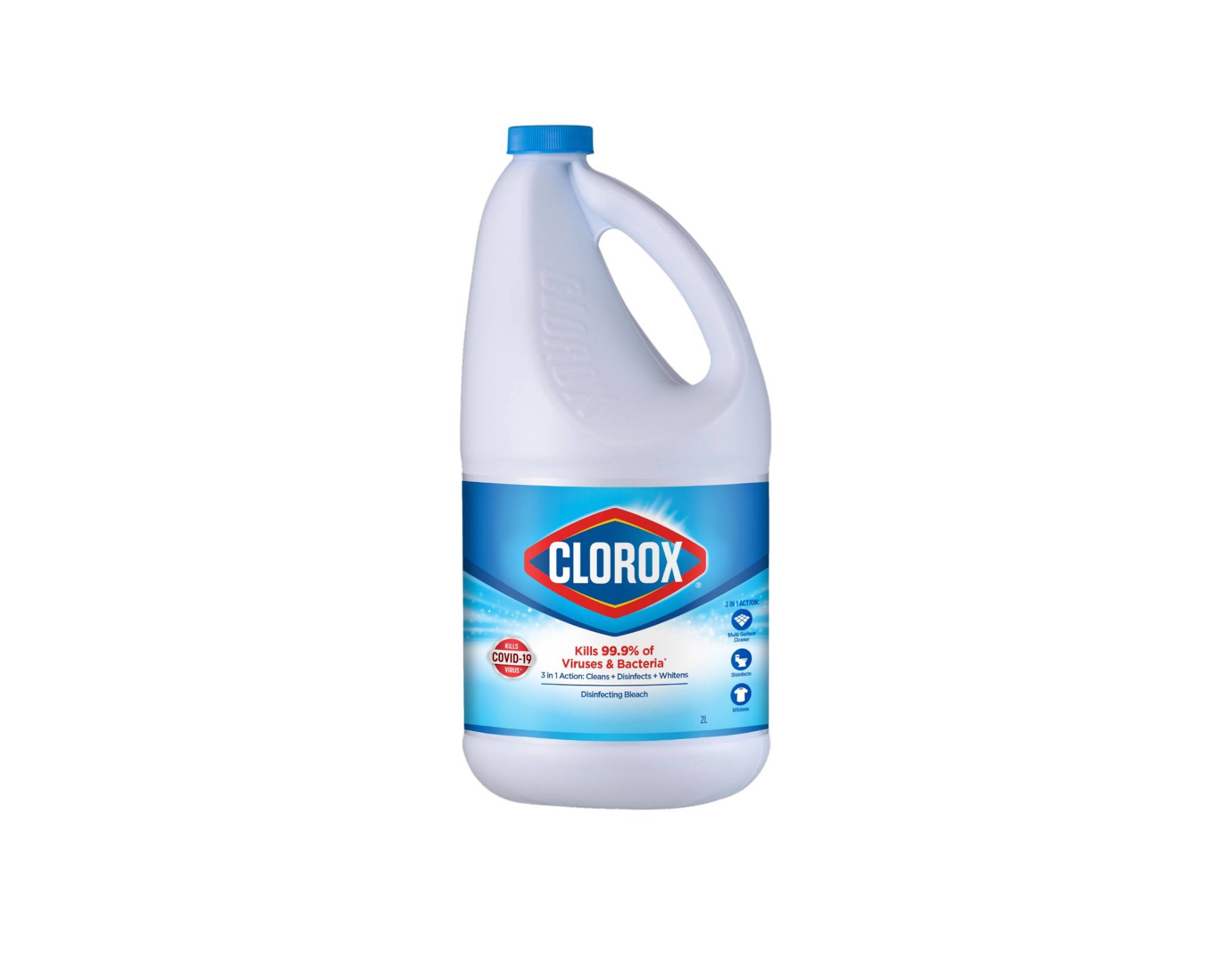 Clorox Bleach Regular, 2 liter - Cleans & Disinfects